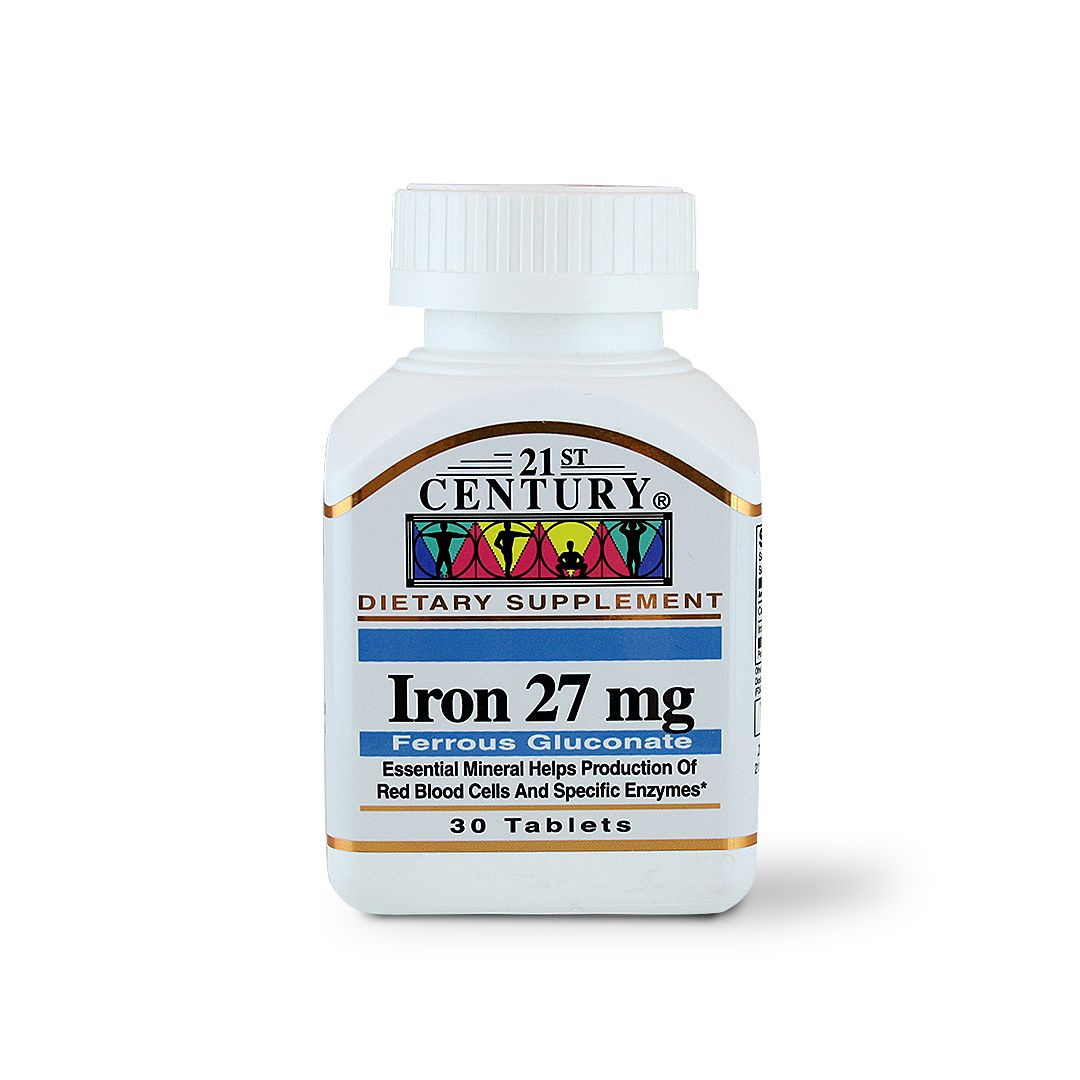 21st Century Iron 27Mg Tab 30's - SahaJamal Pharmacy