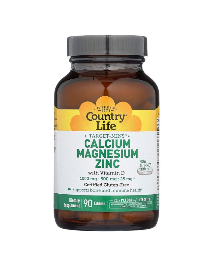 Country Life Calcium Magnesium Zinc Tablets 90 Tablets - SahaJamal Pharmacy