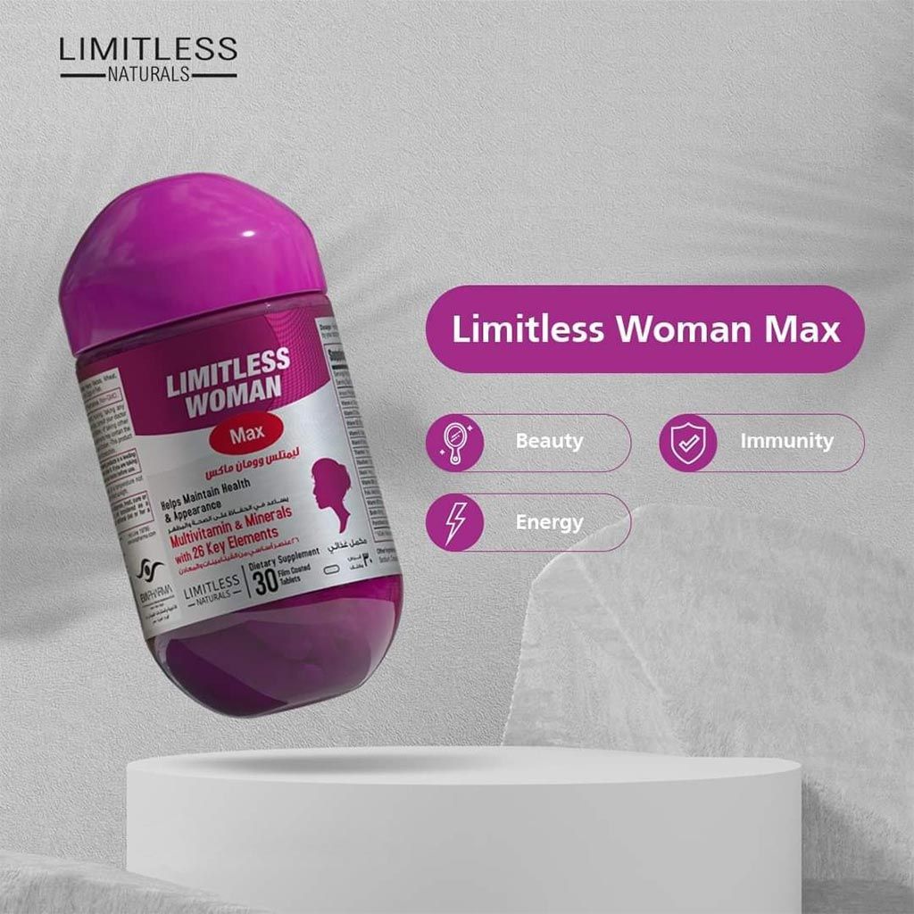 Limitless Womanmax Multivitamins And Minerals 30 S - SahaJamal Pharmacy