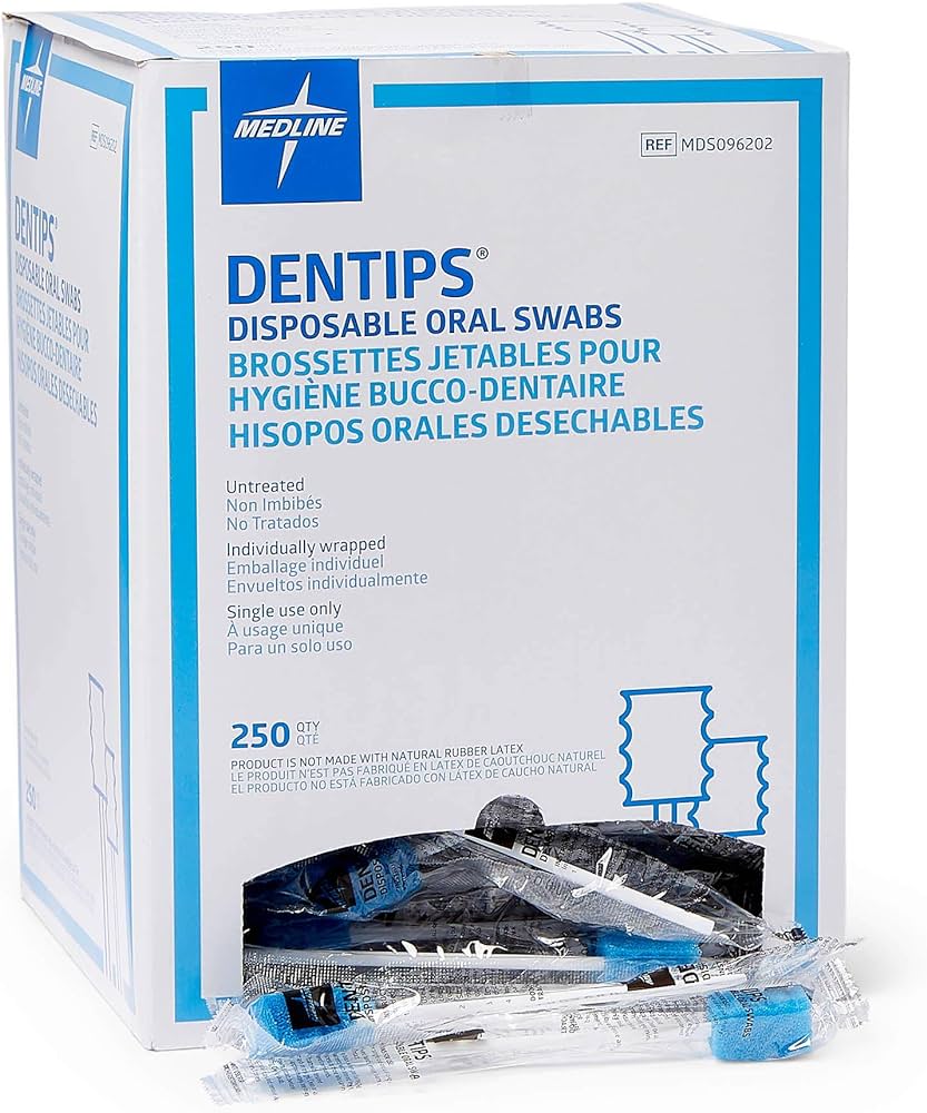 Medline Dentips Oral Swab Stick 250's - SahaJamal Pharmacy