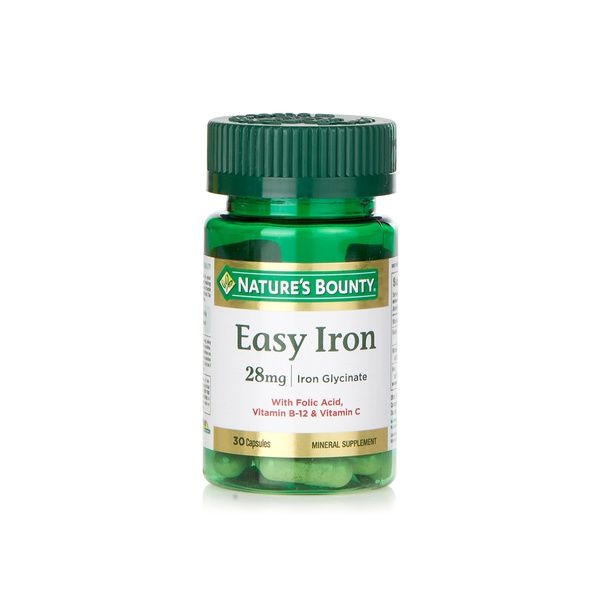 Nature's Bounty Easy Iron 30 Capsules - Saha Jamal Pharmacy