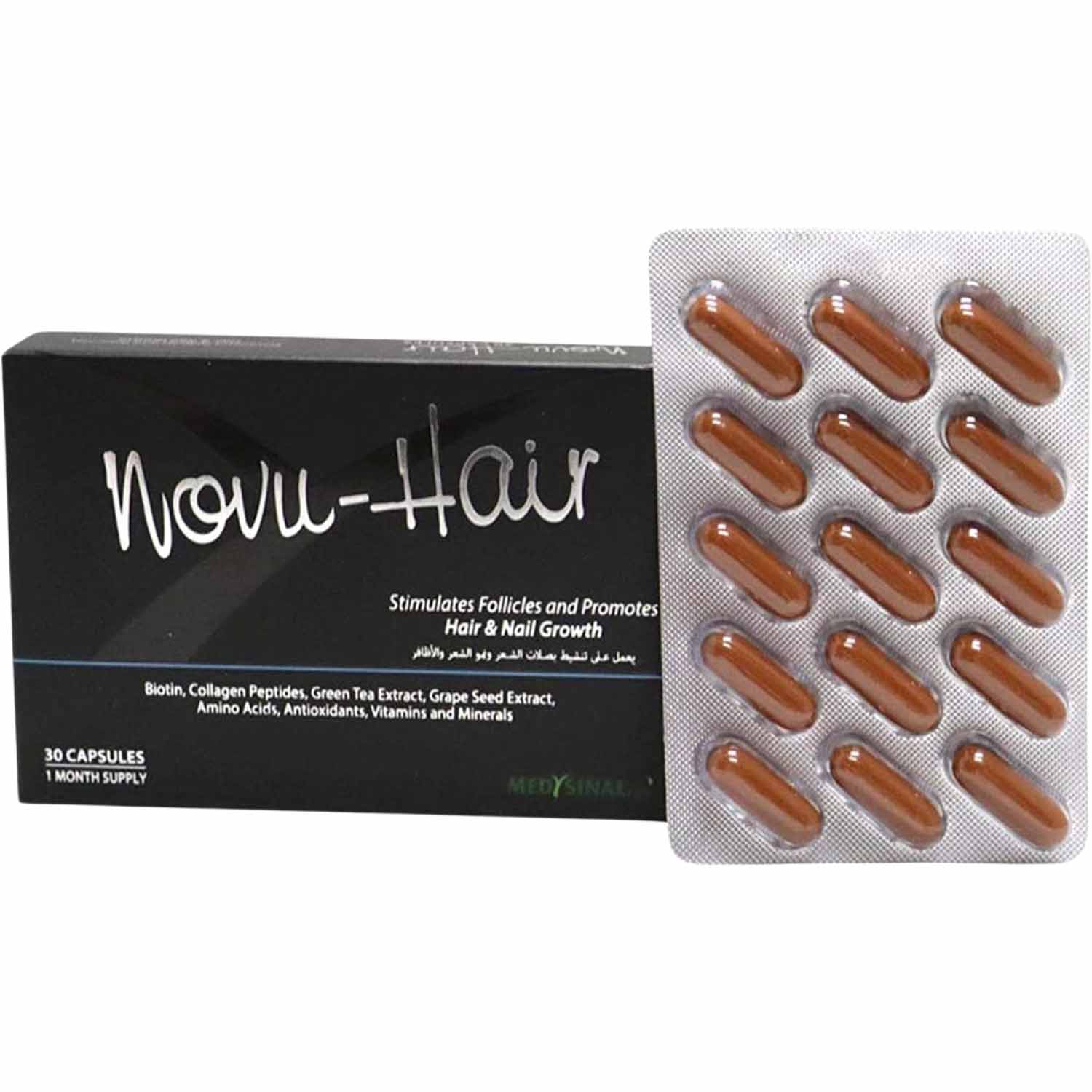Novuhair Capsules 30s - SahaJamal Pharmacy | Shop Online UAE & KSA