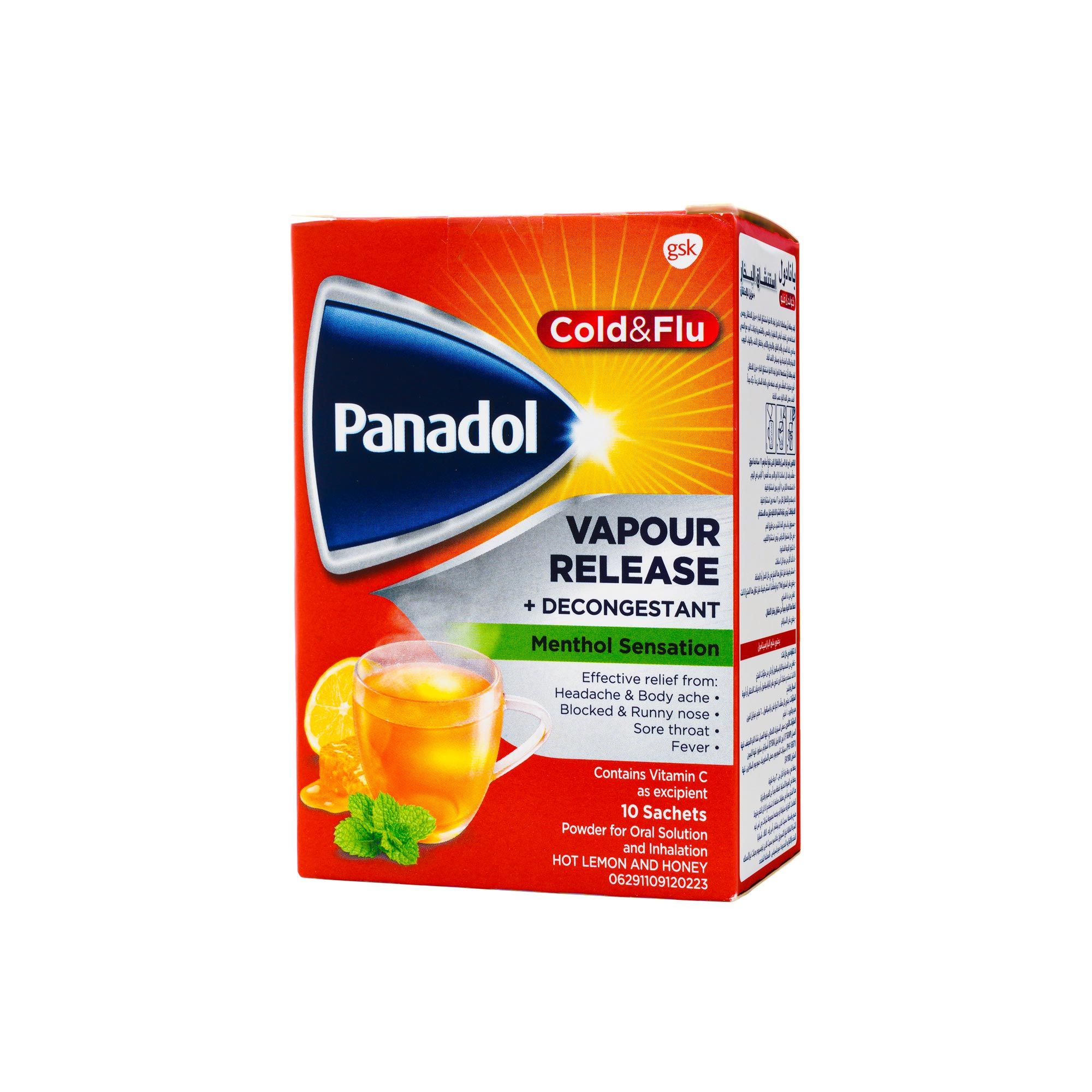 Panadol Cold And Flu Vapour Release Sachets 10S - SahaJamal Pharmacy