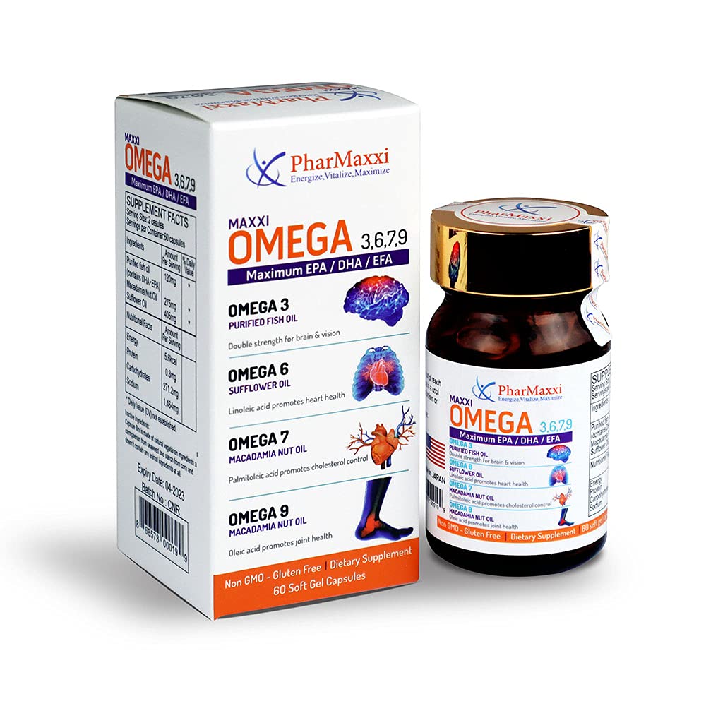 PharMaxxi Maxxi Omega 3 6 7 9 Soft Gel Capsules - 60's - SahaJamal Pharmacy