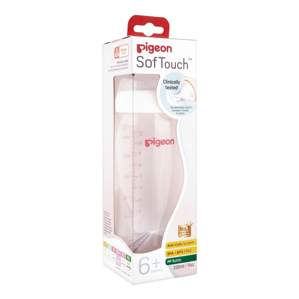 Pigeon 206 Plastic Bot Soft Touch 330Ml ( Bpa Free) - SahaJamal Pharmacy