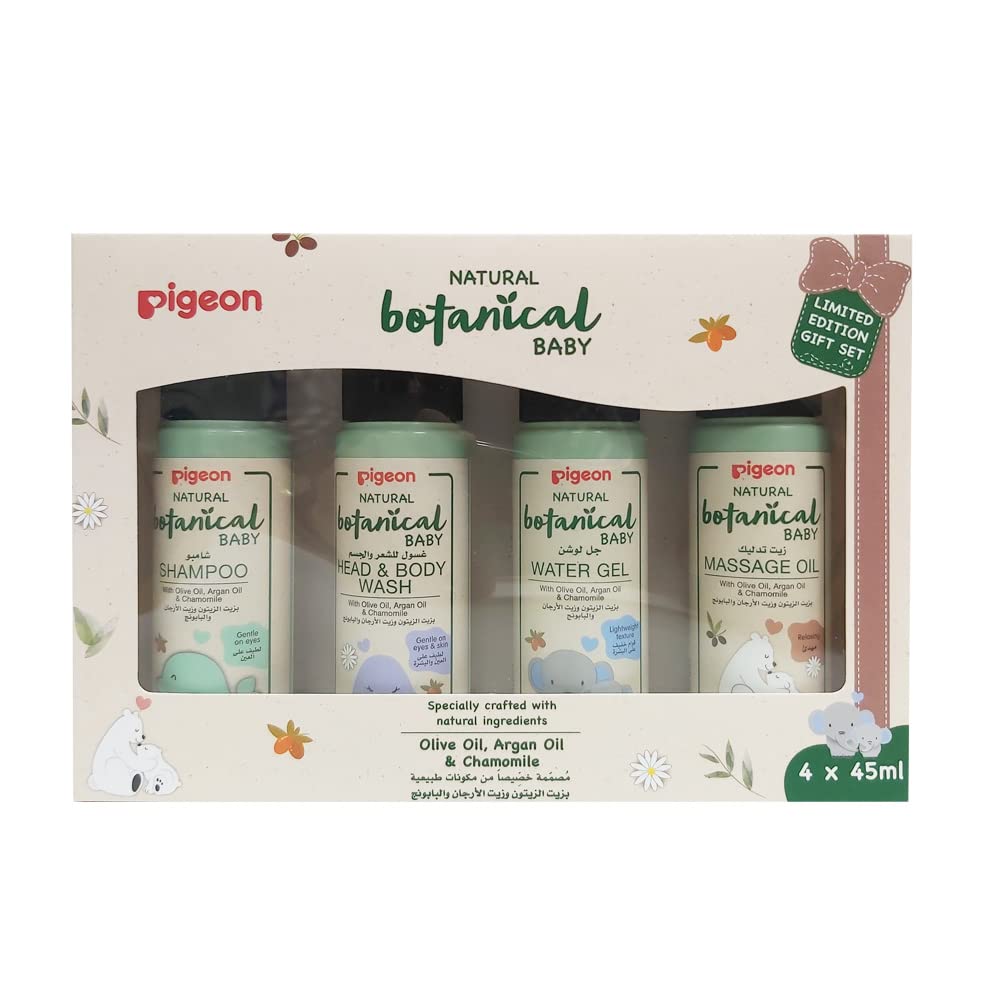 Pigeon Natural Botanical Baby Travel Set 4x45ml - SahaJamal Pharmacy