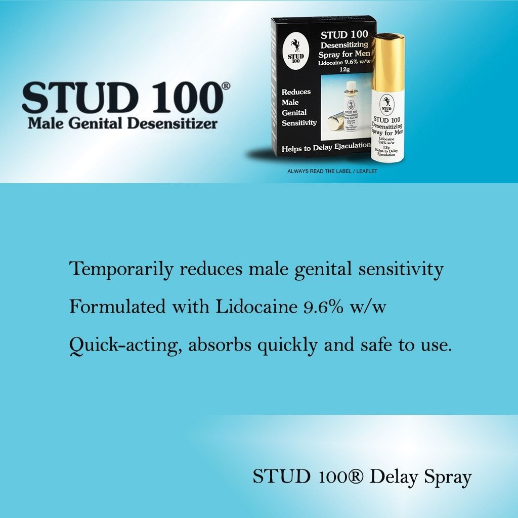 Stud 100 Desensitizing Spray For Men 12G - SahaJamal Pharmacy