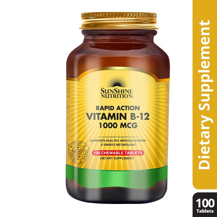 Sunshine Vit B-12 1000Mcg Rapid Action Chew Tab 100'S - SahaJamal Pharmacy