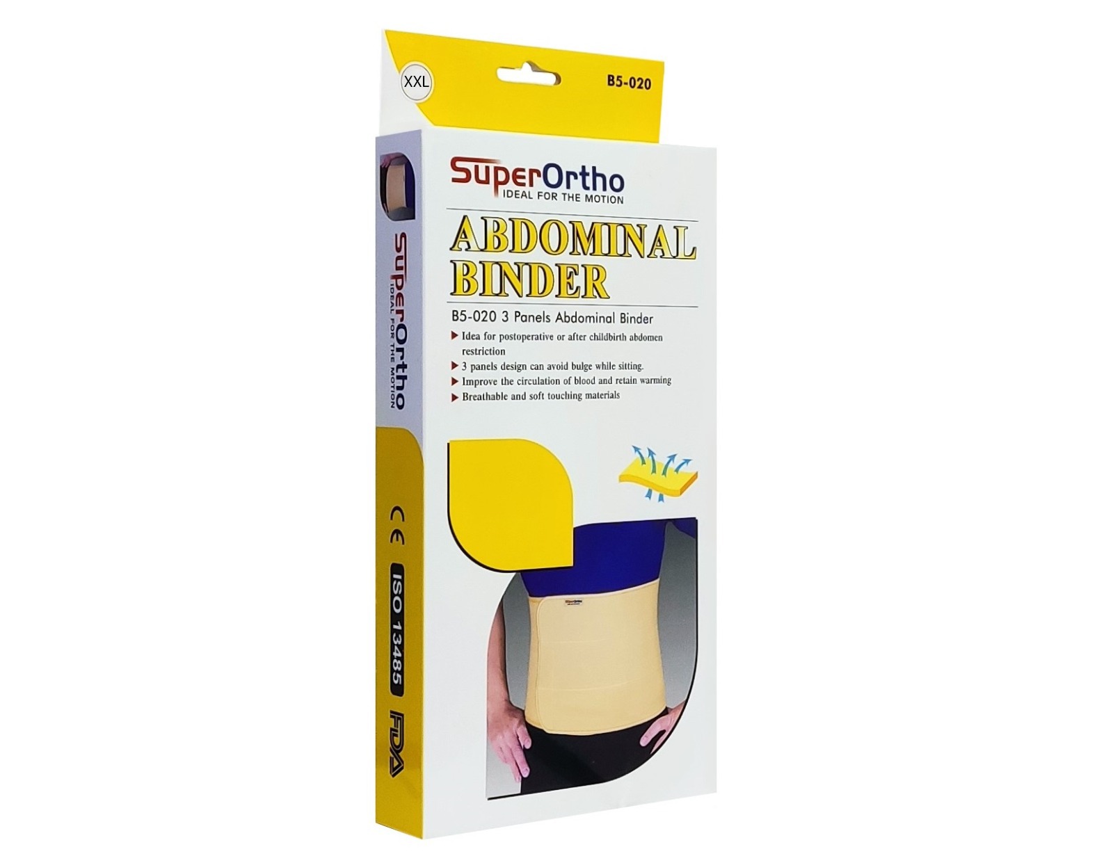 Super Ortho Abdominal Binder 3 Panels - B5-020 (Xxl) - SahaJamal Pharmacy