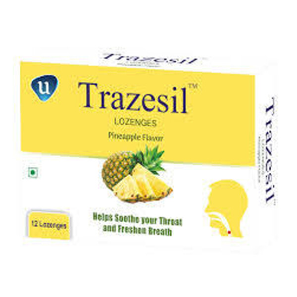Trazesil Lozenges Pineapple Flavour 12S – SahaJamal Pharmacy