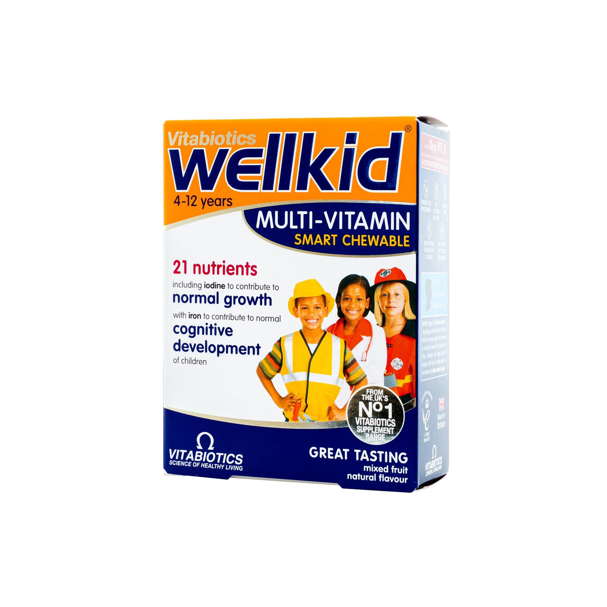Vitabiotics Wellkid Multi-Vitamin Smart Chewable - 30 Tablets ...