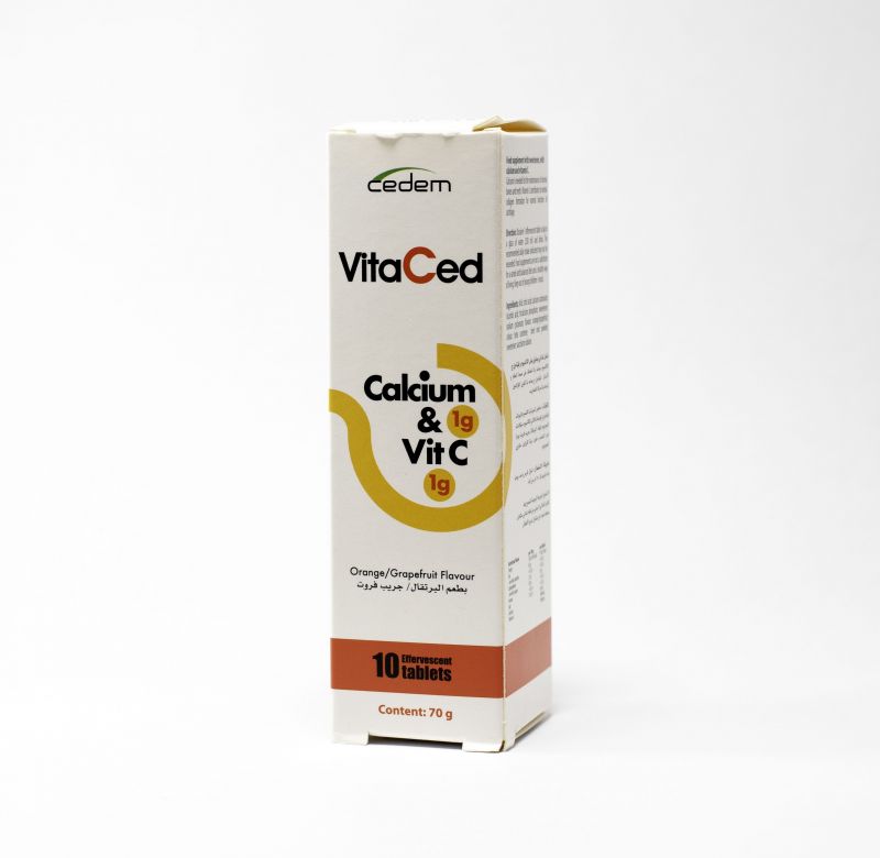 Vitaced calcium & vitamin c 10s - Saha Jamal Pharmacy