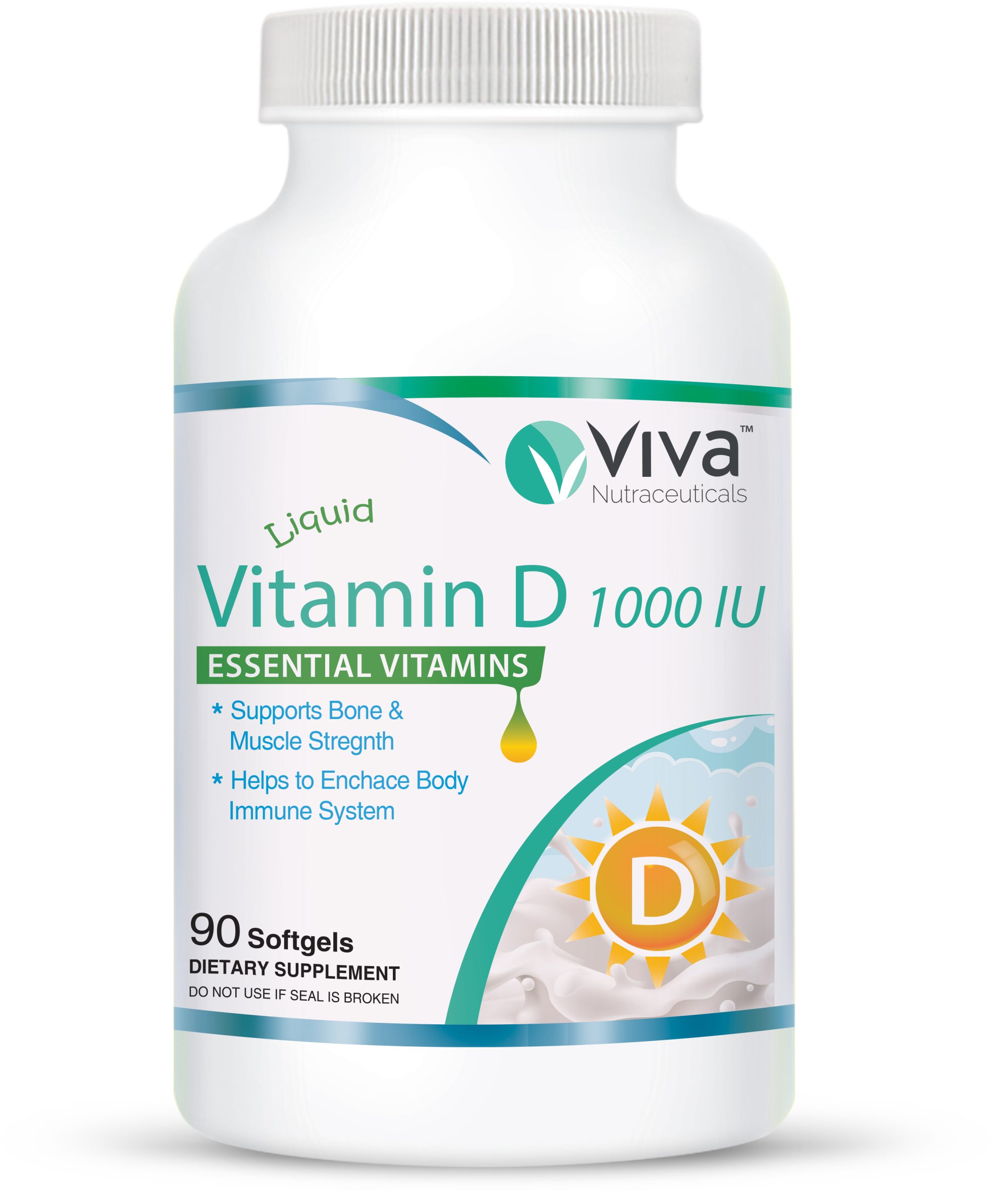 Viva Vitamin D 1000 IU Softgels 90's - SahaJamal Pharmacy