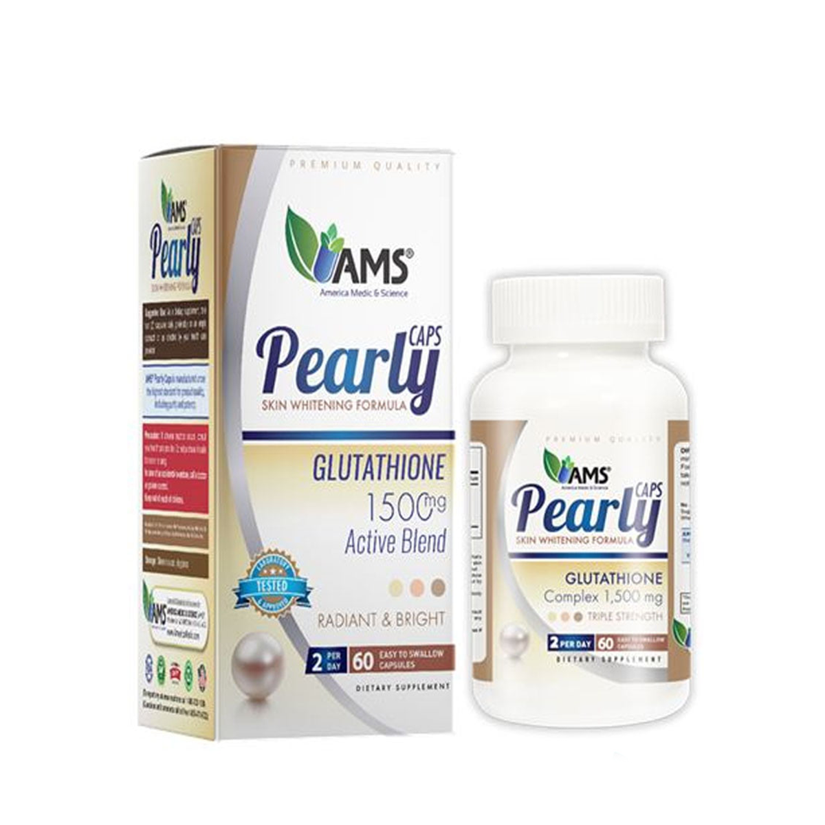 Buy Ams Pearly Skin Whitening Formula 60 Capsules - SahaJamal Pharmacy ...