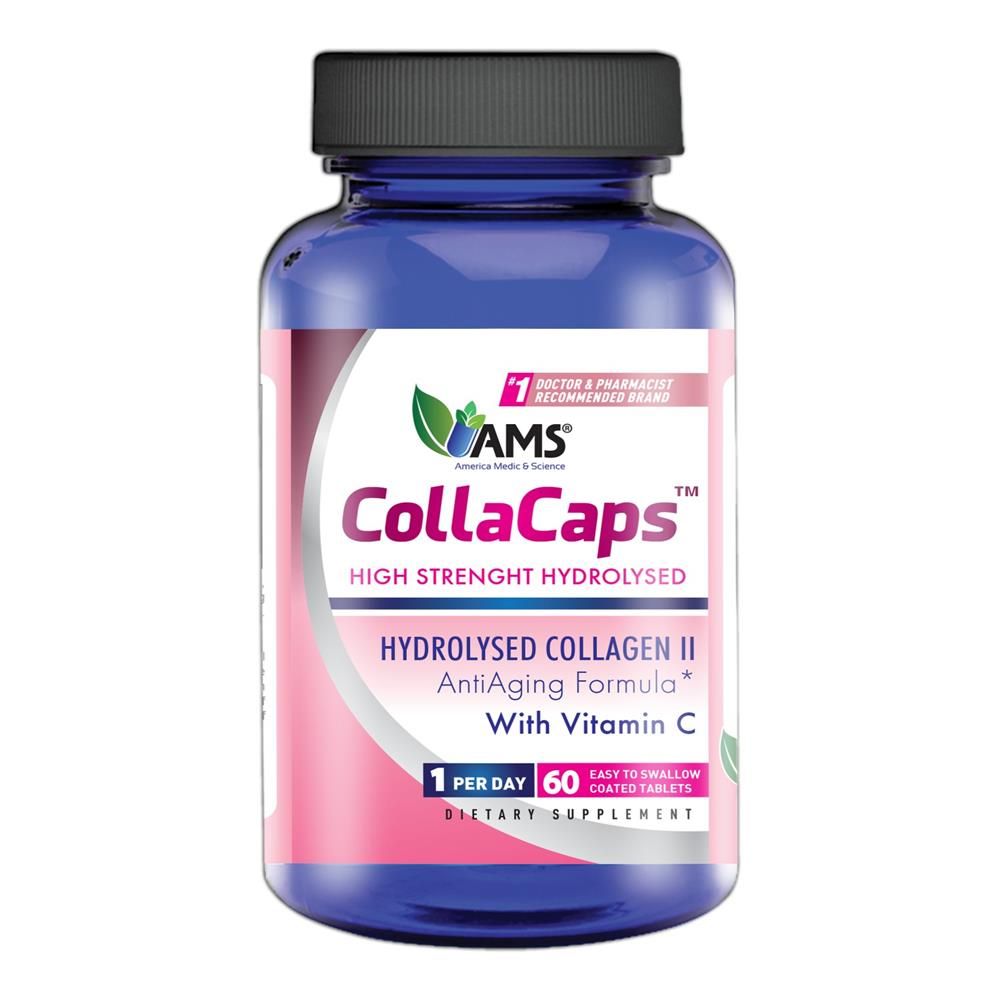 Ams Colla Caps Hydrolyzed Collagen Tablets 60'S - SahaJamal Pharmacy