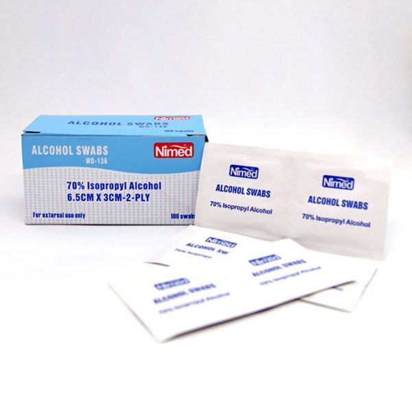 Nimed Alcohol Prep Pad ( 6.5Cmx3Cm 2 Ply-100S) - SahaJamal Pharmacy