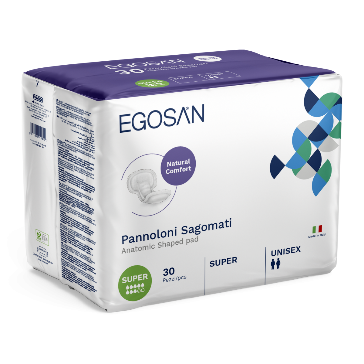 Egosan Anatomic Shaped Pad Unisex 30 Pieces - SahaJamal Pharmacy