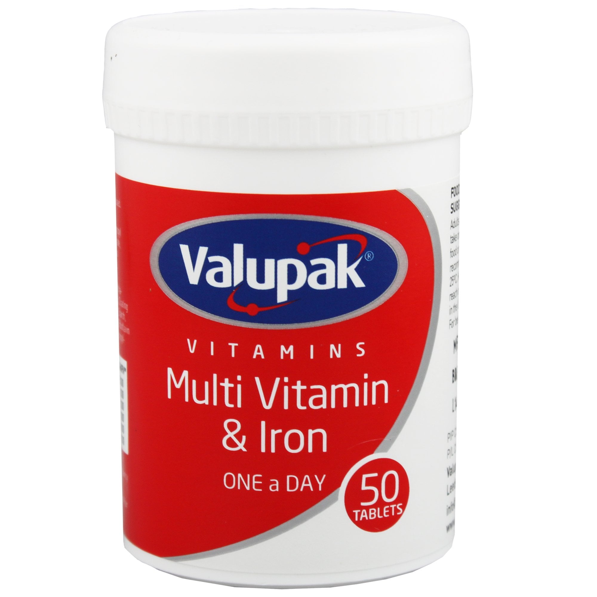 Valupak Multi Vitamin & Iron Tablets 50'S - SahaJamal Pharmacy